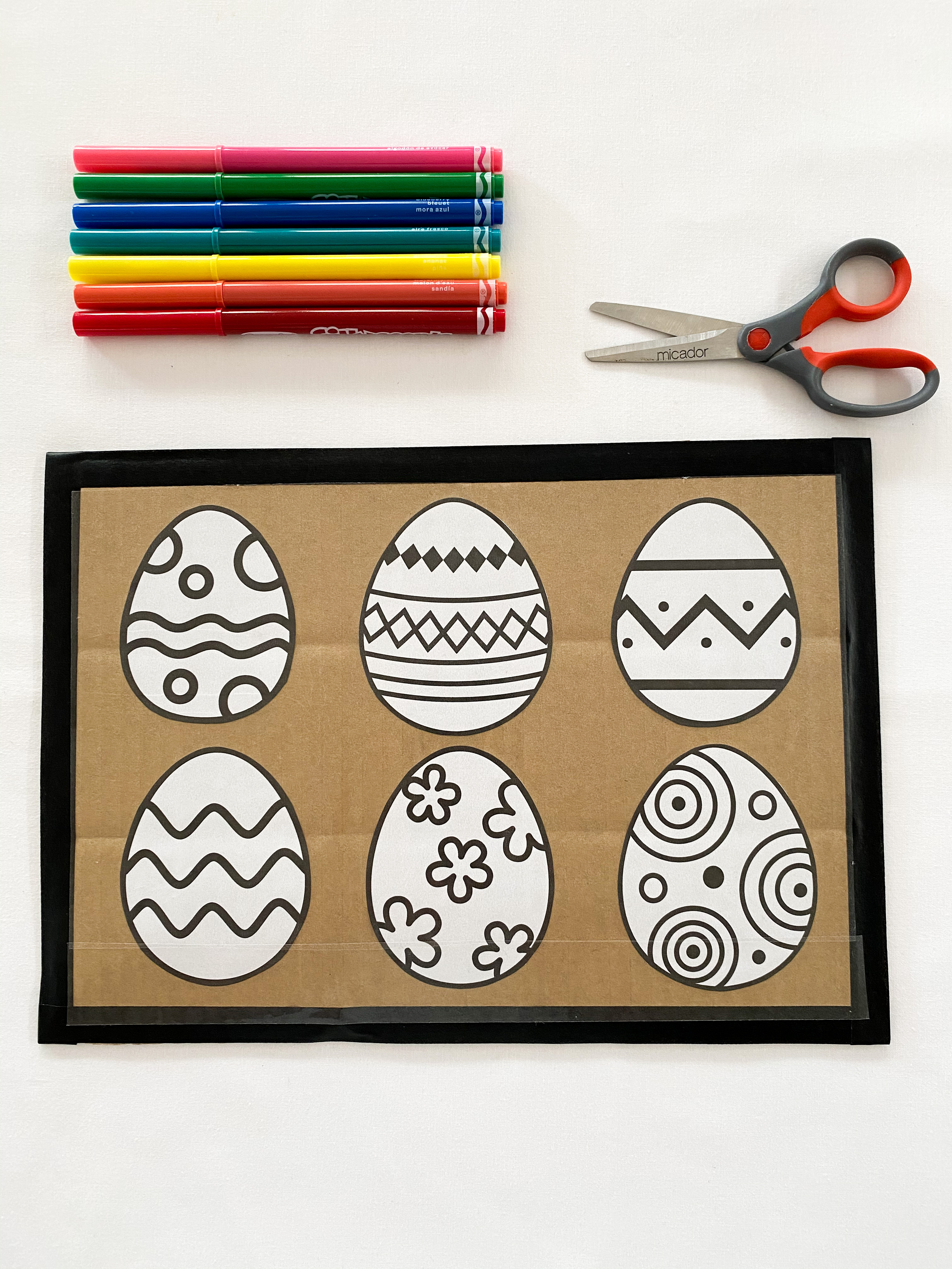DIY Easter Erasable Coloring Board for Kids