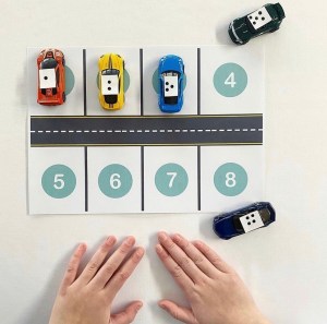 Car parking lot number game for kids