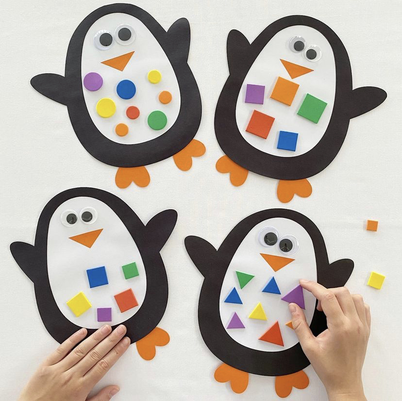 Penguin Shape Sort for Kids