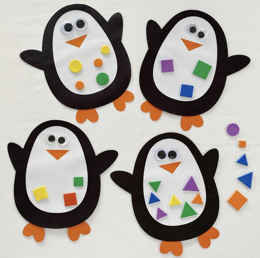 Penguin Shape Sort for Kids
